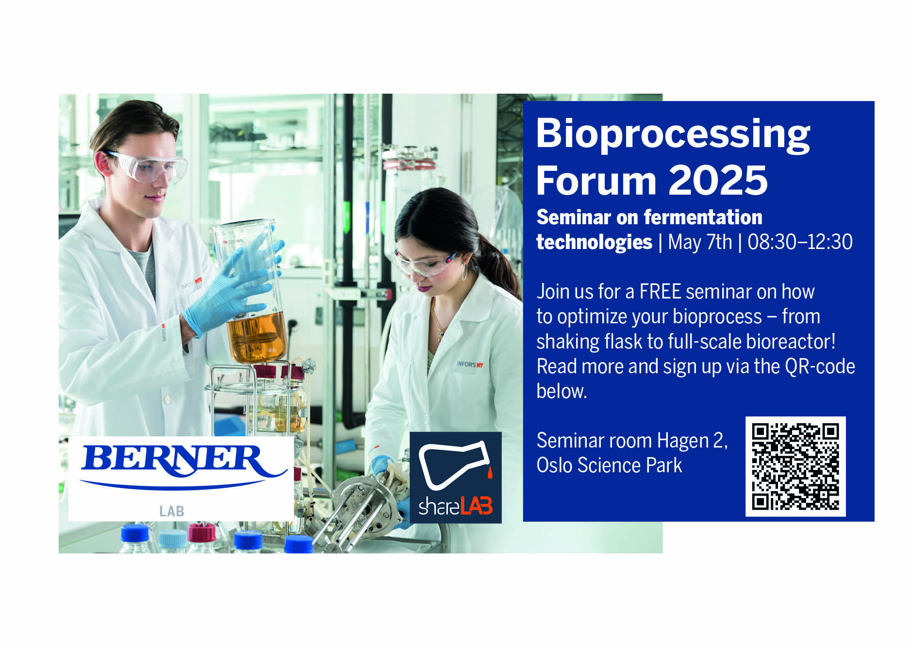 ShareLab Bioprocess Networking Forum – Seminar om fermenteringsteknologi | Berner Lab